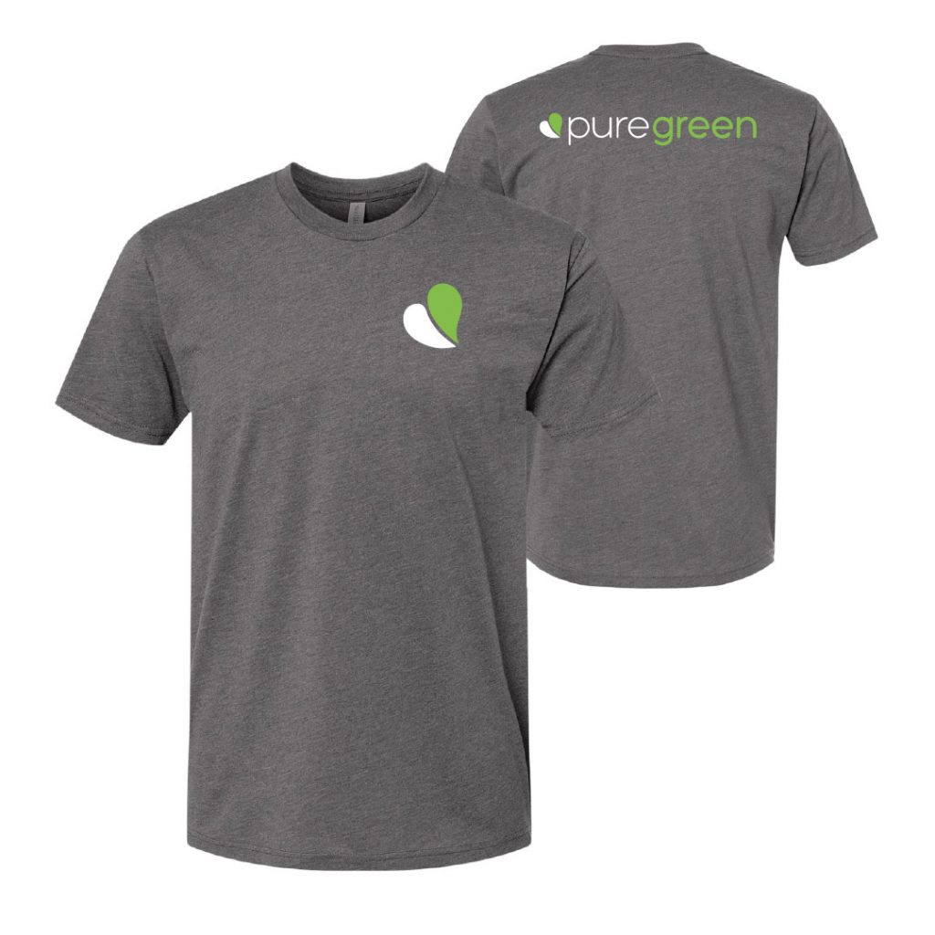 Premium Pure Green Logo Tee (Gray) – 369 Wholesale